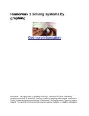 Homework Solving Systems By Graphing Docx Homework Solving Systems By Graphing Get More