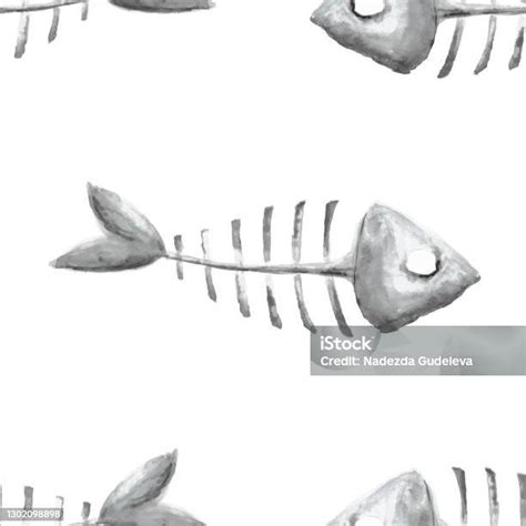 생선 수채화 원활한 패턴 손으로 그린 해상 배경 추상 바다 벽지 텍스처 벡터 끝없는 그림 0명에 대한 스톡 벡터 아트 및 기타 이미지 Istock