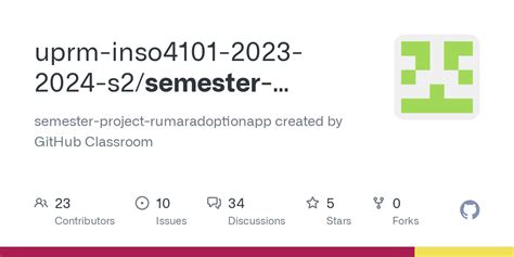 Github Uprm Inso4101 2023 2024 S2semester Project Rumaradoptionapp Semester Project