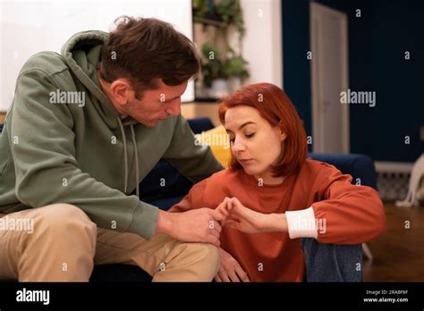 Difficult Couple Conversation Crisis Relations Distrust Husband And