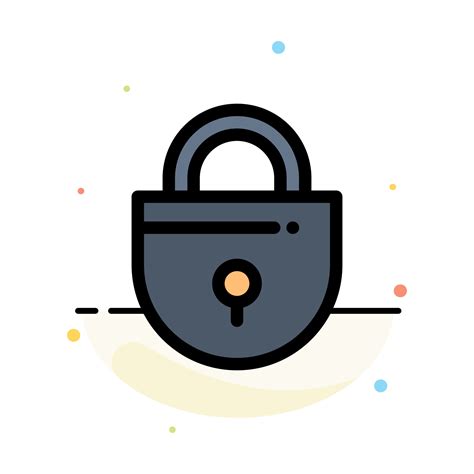 Internet Lock Locked Security Abstract Flat Color Icon Template