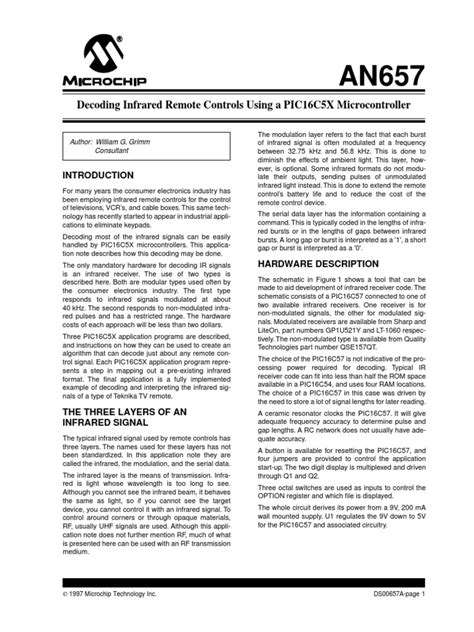 decoding infrared remote control pdf remote control infrared