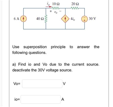solved use superposition principle to answer the following