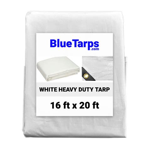16 X 20 Heavy Duty Waterproof White Tarp