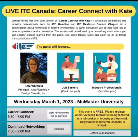 Omar Shams C E T B Tech On Linkedin Kate Is Coming To Hamilton For A Live Career With Kate