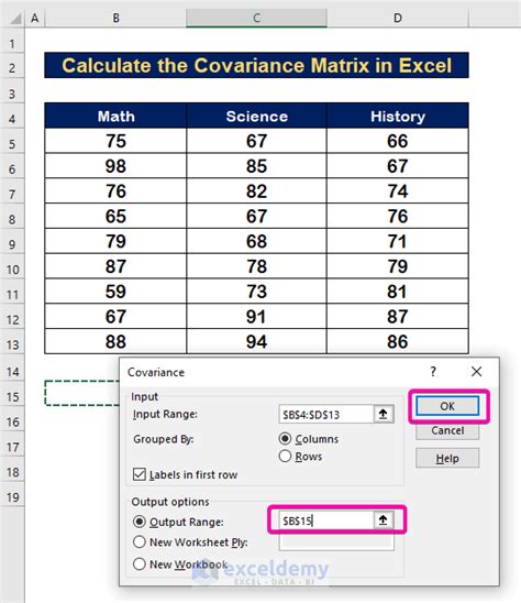 How To Calculate Covariance Matrix In Excel With Easy Steps