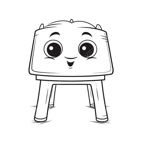 Imagen De Dibujos Animados De Una Silla Pequeña Para Niños Del Dibujo