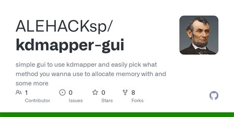 Github Alehacksp Kdmapper Gui Simple Gui To Use Kdmapper And Easily Pick What Method You