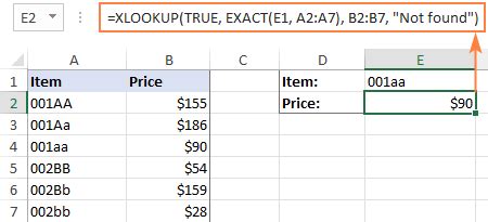 Excel XLOOKUP Function With Formula Examples