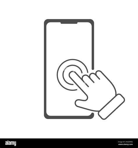 The Touch Screen Of The Smartphone Clicking Hand Icon Context Menu