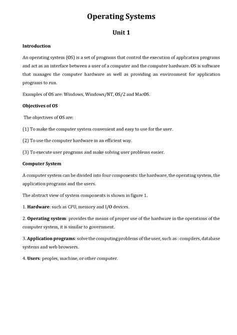 solution operating systems module 1 2 introduction and process