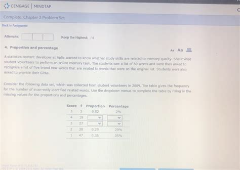 solved cengage mindtap complete chapter 2 problem set