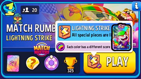 X3 Match Rumble 20 Players Lightening Strike Rainbow Match Masters