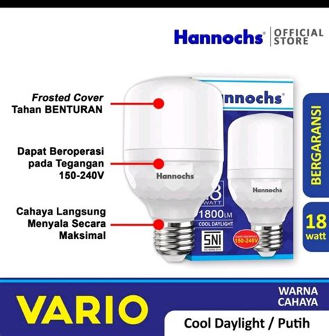 Hannochs Lampu Led Vario Watt Cahaya Putih Lazada Indonesia