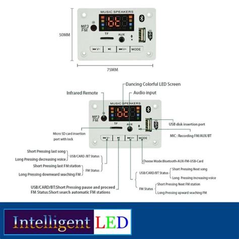 Jual Mp3 Player Board With Bluetooth Usb Sd Card Fm Radio Decoder D106bt Hitam Di Seller