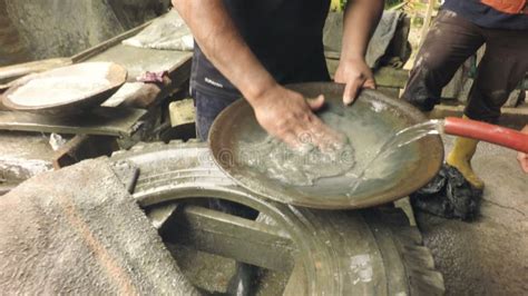 Adult Man Explaining Gold Separation Process Thru Panning Method Stock Footage Video Of Miner