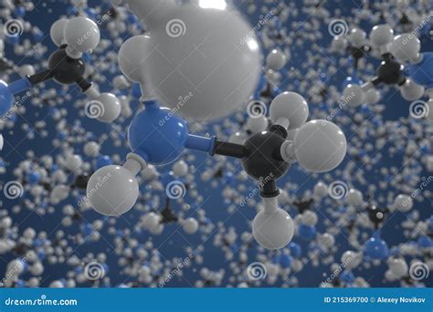 Methylamine Molecular Structures Ch3nh2 3d Model Structural Chemical Formula And Atoms With