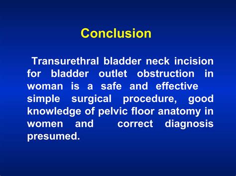 Bladder Outlet Obstruction In Women Diagnostics And Therapy Ppt