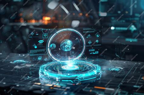 Premium Photo Futuristic User Interface Of A Holographic Display