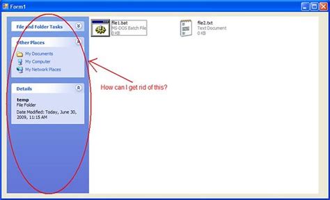 Integrated File Browser In Net Winforms Stack Overflow