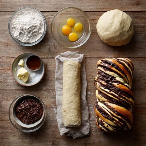 Chocolate Babka Recipe Card Printable Traditional Braided Chocolate