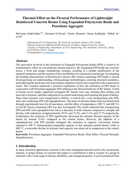 Pdf Thermal Effect On The Flexural Performance Of Lightweight