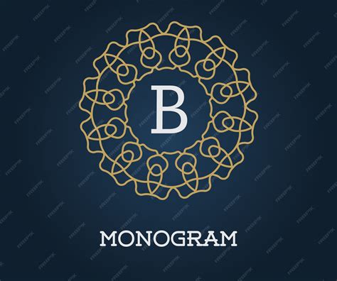 Premium Vector Monogram Design Template With Letter B