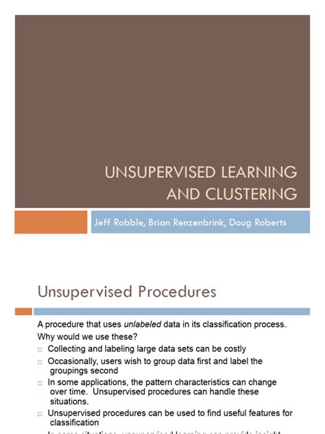 unsupervised learning clustering math pdf applied mathematics