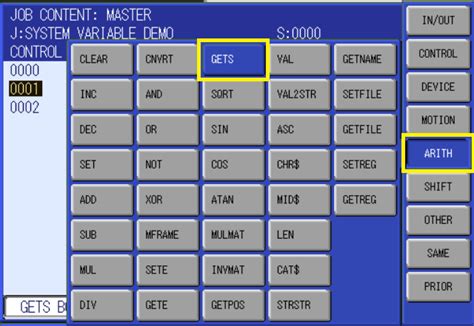 System Variables Yaskawa Motoman