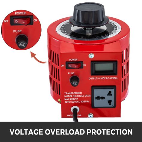 Variac Auto Transformer Variable 2kw Lcd Regulator Universal Plug Power