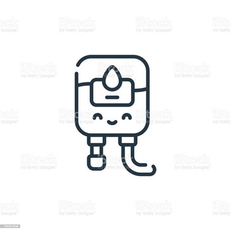 흰색 배경에서 격리된 수혈 벡터 아이콘입니다 개요 웹 사이트 디자인 및 모바일 응용 프로그램 개발을위한 얇은 라인 수혈 아이콘 얇은 선 수혈 윤곽선 아이콘 벡터