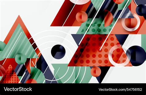 Modern Geometric Background Overlapping Vector Image