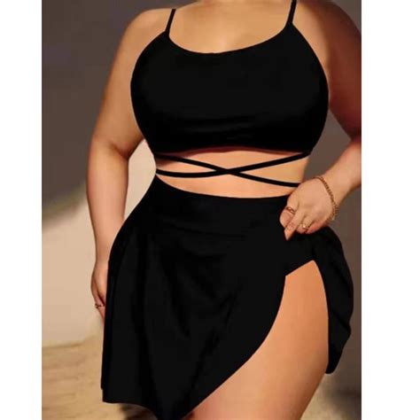 Sexy Plus Size Bikini 3 Set High Waist Swimsuit Love After Hours