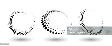 하프톤 모양 추상적인 도트 로고 엠블럼 또는 모든 프로젝트에 대한 디자인 요소 0명에 대한 스톡 벡터 아트 및 기타 이미지