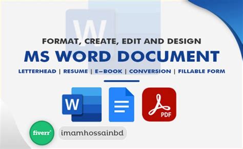 format design and edit microsoft ms word document by imamhossainbd