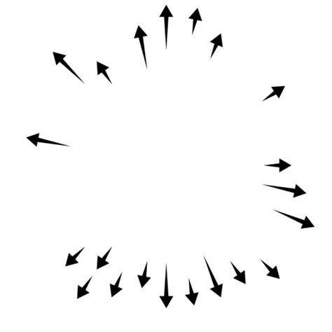 Arrows Pointing Outwards Radial Radiating Arrows Stock Vector By