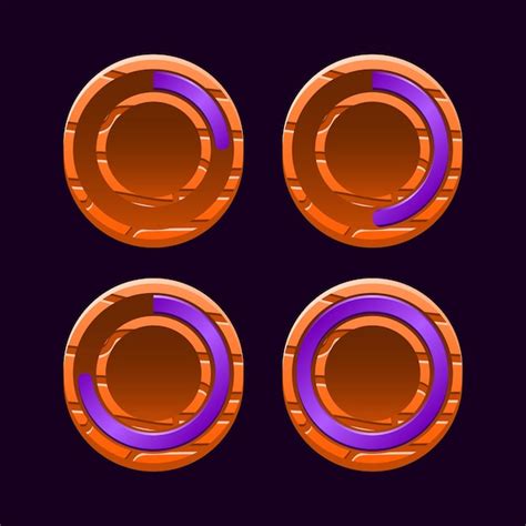 Premium Vector Set Of Funny Rounded Wooden Jelly Border Progress Bar Game Ui For Gui Asset