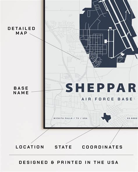 Sheppard Air Force Base Map Print Home Base Maps