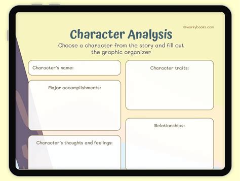 Character Exploration Graphic Analysis Worksheet Rl33rl43rl5