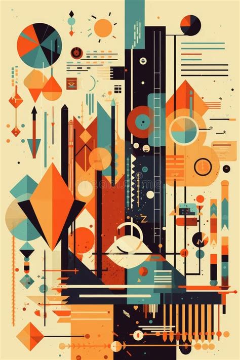 Arrows Connecting Various Icons And Graphics Stock Illustration Illustration Of Generative