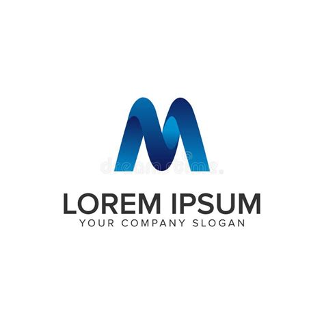 Modern Letter M 3D Logo Design Concept Template Fully Editable Stock