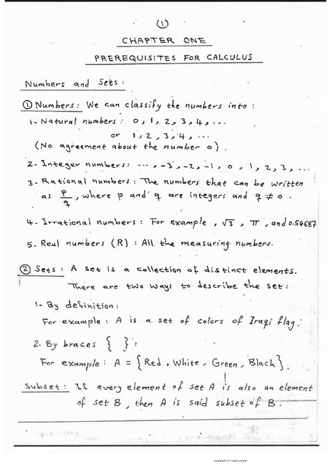 Chapter 1 Prerequisite FOR Calculus Calculus 1 Studocu
