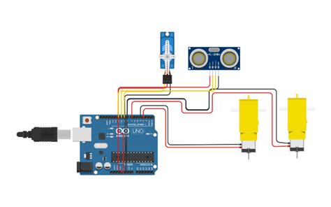 Circuit Design Arduino Robot Car Tinkercad