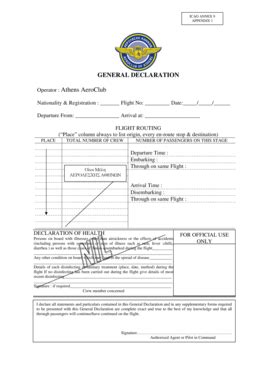 Icao Annex Appendix Fill Online Printable Fillable Blank PdfFiller