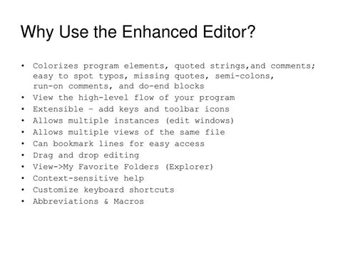 Ppt Using The Sas Enhanced Editor Powerpoint Presentation Free