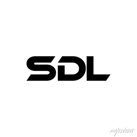 Sdl Letter Logo Design With White Background In Illustrator Wall Mural Murals White Concept