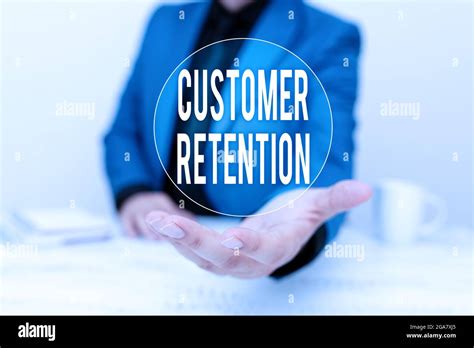 Sign Displaying Customer Retention Word For Activities Companies Take
