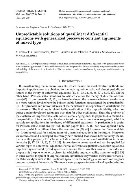 unpredictable solutions of quasilinear differential equations with