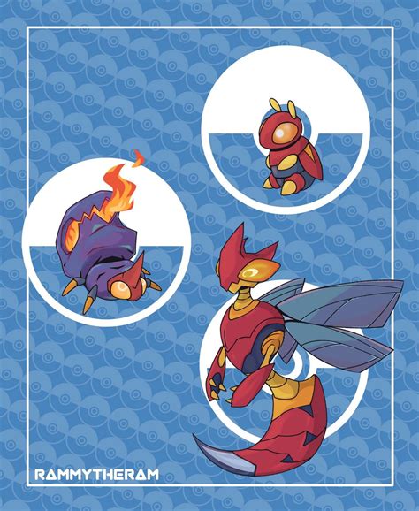Meet Scorchub A Firebug Type Starter Pokémon Based On Paper Wasps