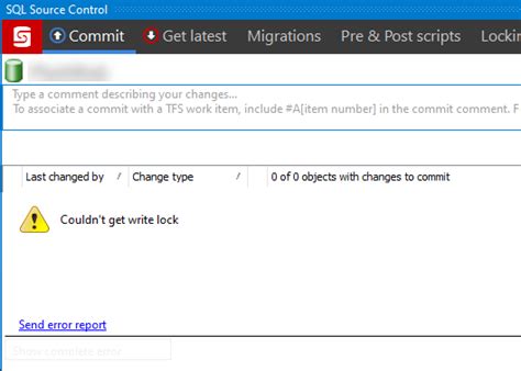 Error Couldnt Get Write Lock Support